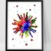 Virus Art Print, Bacteria Art Poster, Doctors Office Decor, Microbe Art ...