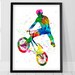 BMX Bike Poster, Extreme Sport Poster, BMX Wall Art - Etsy
