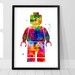 Lego Man Minifigure Art Watercolor Print Boys Nursery - Etsy