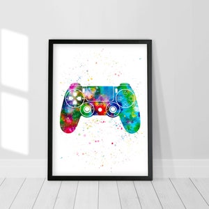 PS4 Controller Poster Gamer Room Decor Playstation 4 - Etsy