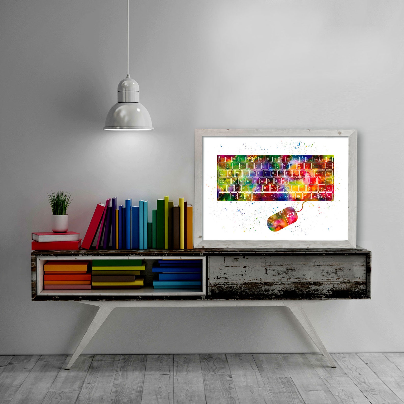 Computer Keyboard Art Print PC Gamer Gift Computer Mouse | Etsy