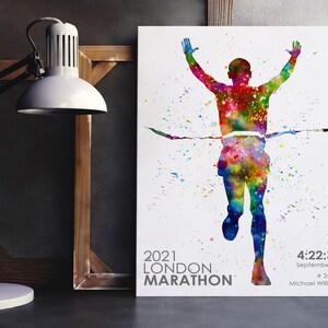 Marathon Personalized Print, Personalized Gift for Runner, Marathon ...
