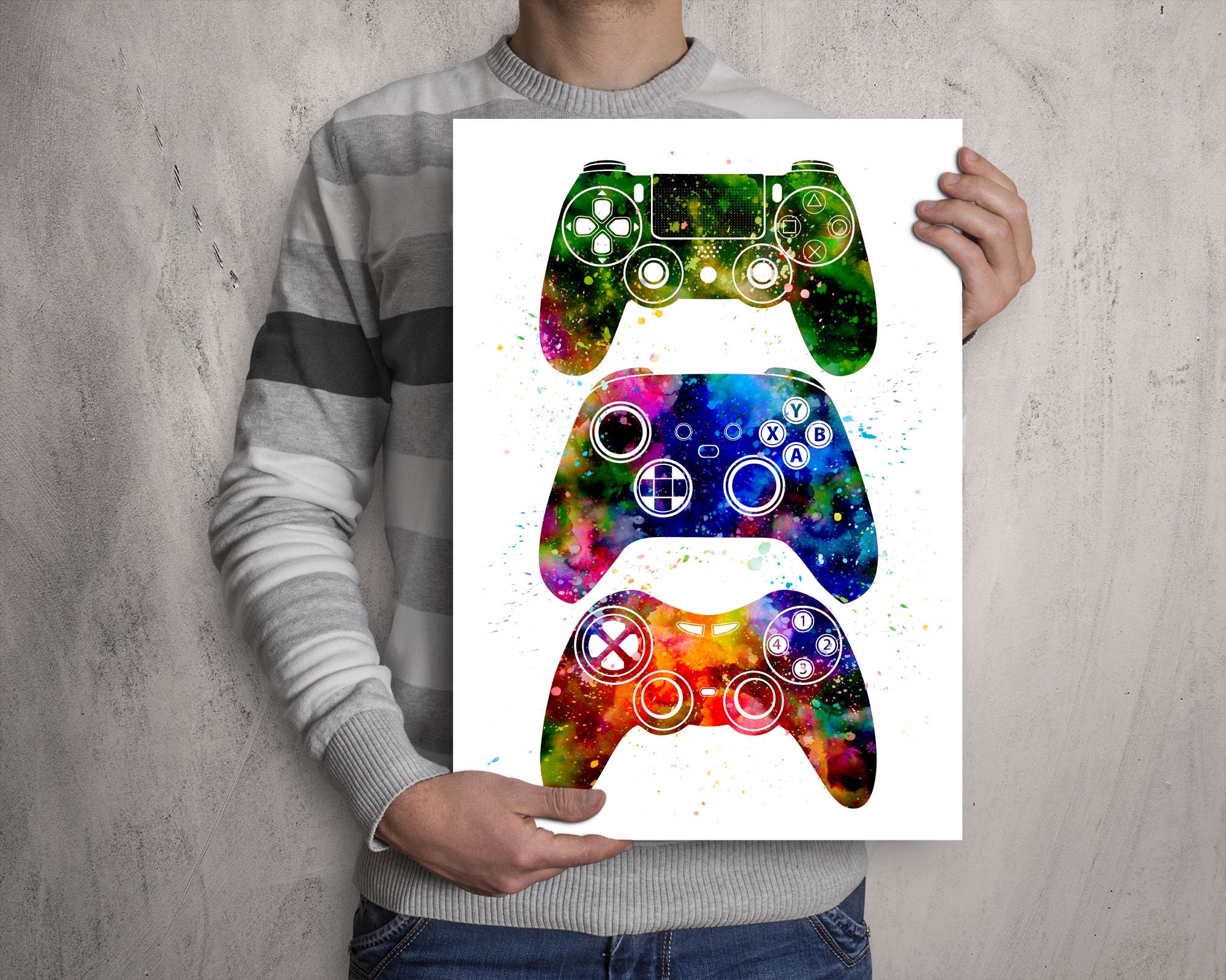 Game Controller Poster Controller Wall Art Gamer Room Decor - Etsy Canada