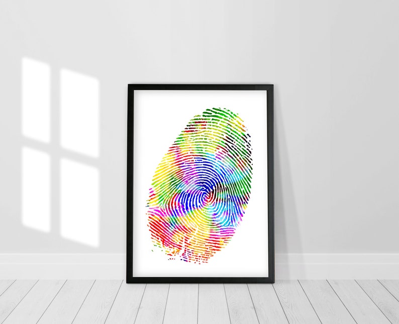 Fingerprint Watercolor Poster Finger Print Art Watercolor - Etsy