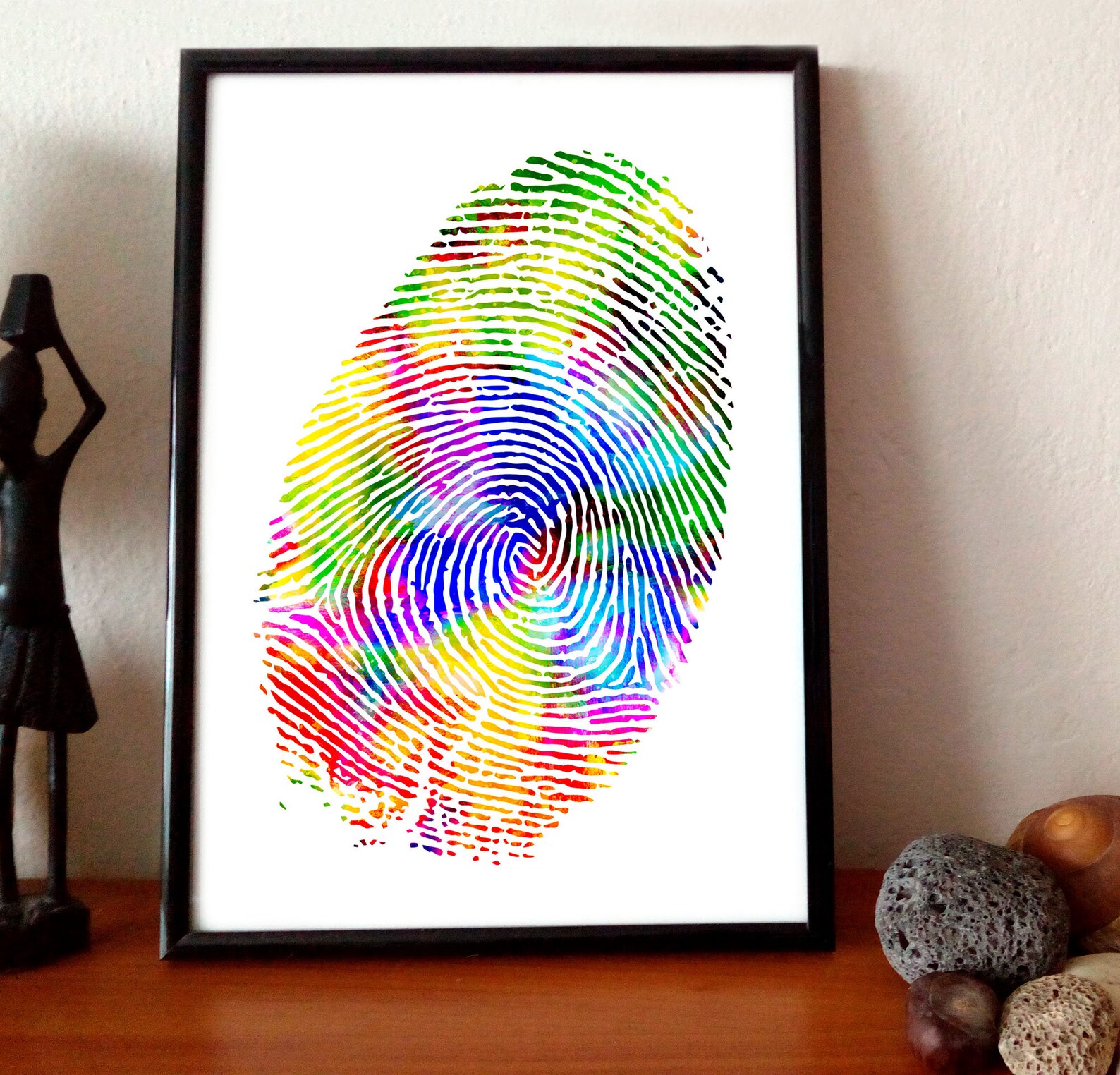 Fingerprint Watercolor Poster Finger Print Art Watercolor - Etsy