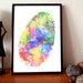 Fingerprint Watercolor Poster Finger Print Art Watercolor - Etsy