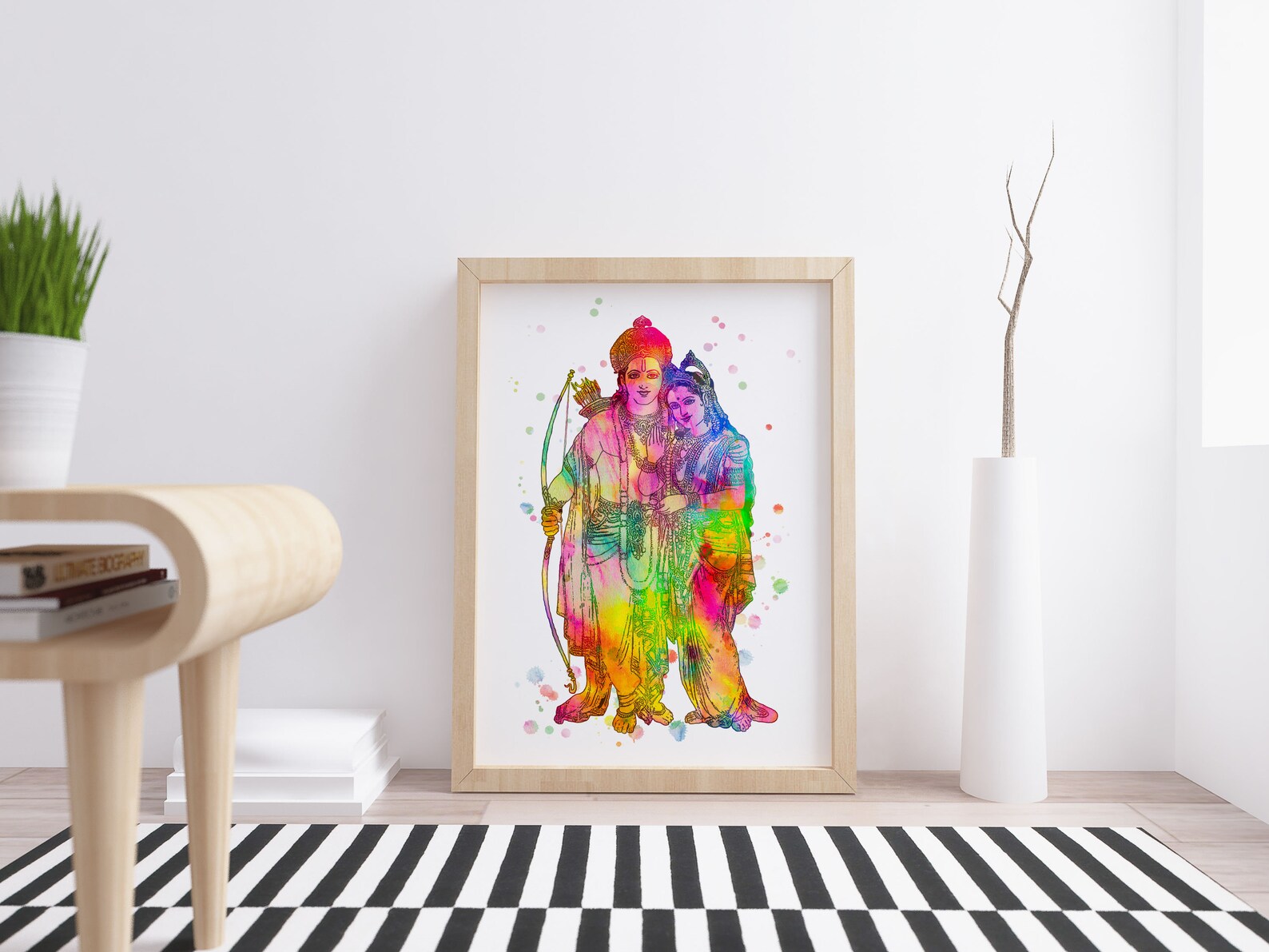 Rama Sita Painting Rama Wall Art Sita and Rama Print - Etsy
