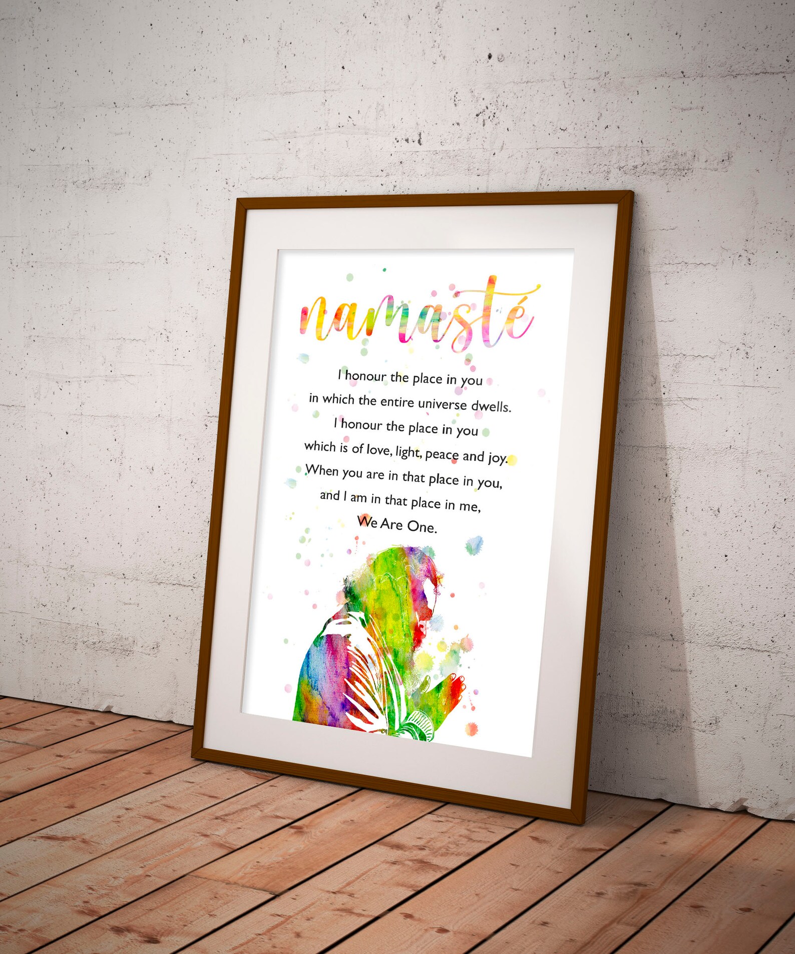 Namaste Wall Art Namaste Definition Print Namaste Sign - Etsy