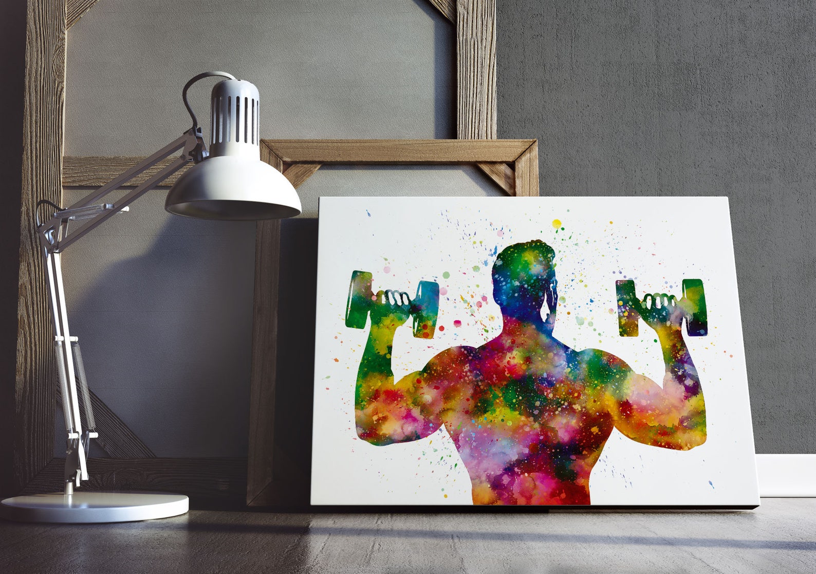 Dumbbell Workout Poster Gym Poster Art Print Home Gym Wall | Etsy