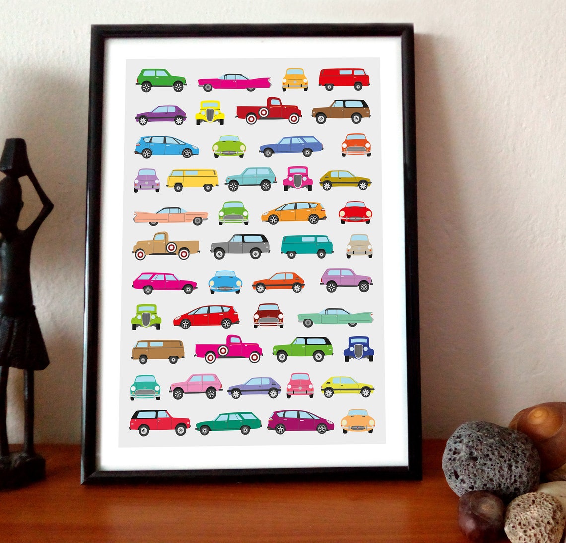 Cars poster Car illustration Kids room art Car print Boys | Etsy
