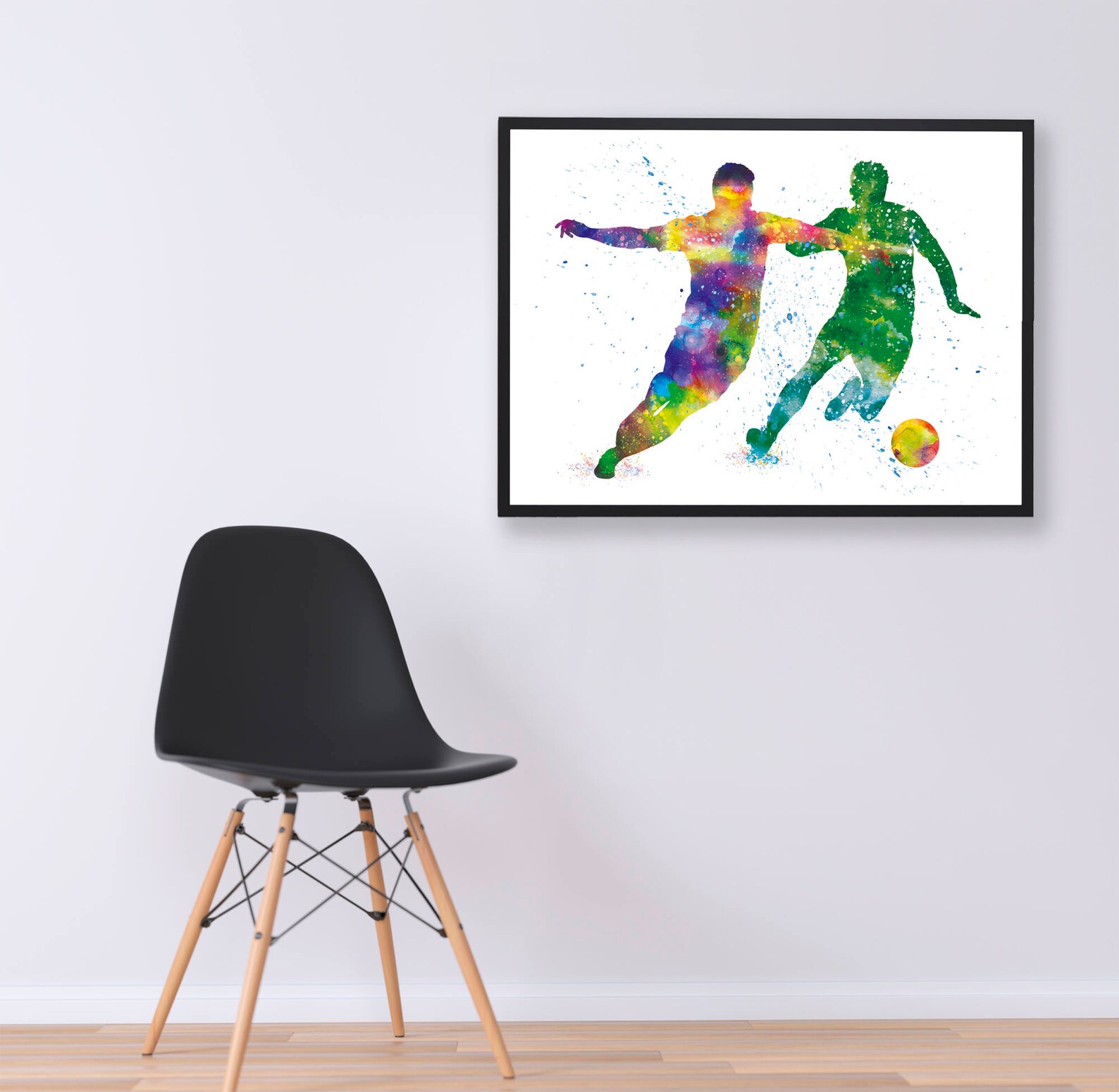 Soccer Players Print Football Players Watercolor Art Sport - Etsy