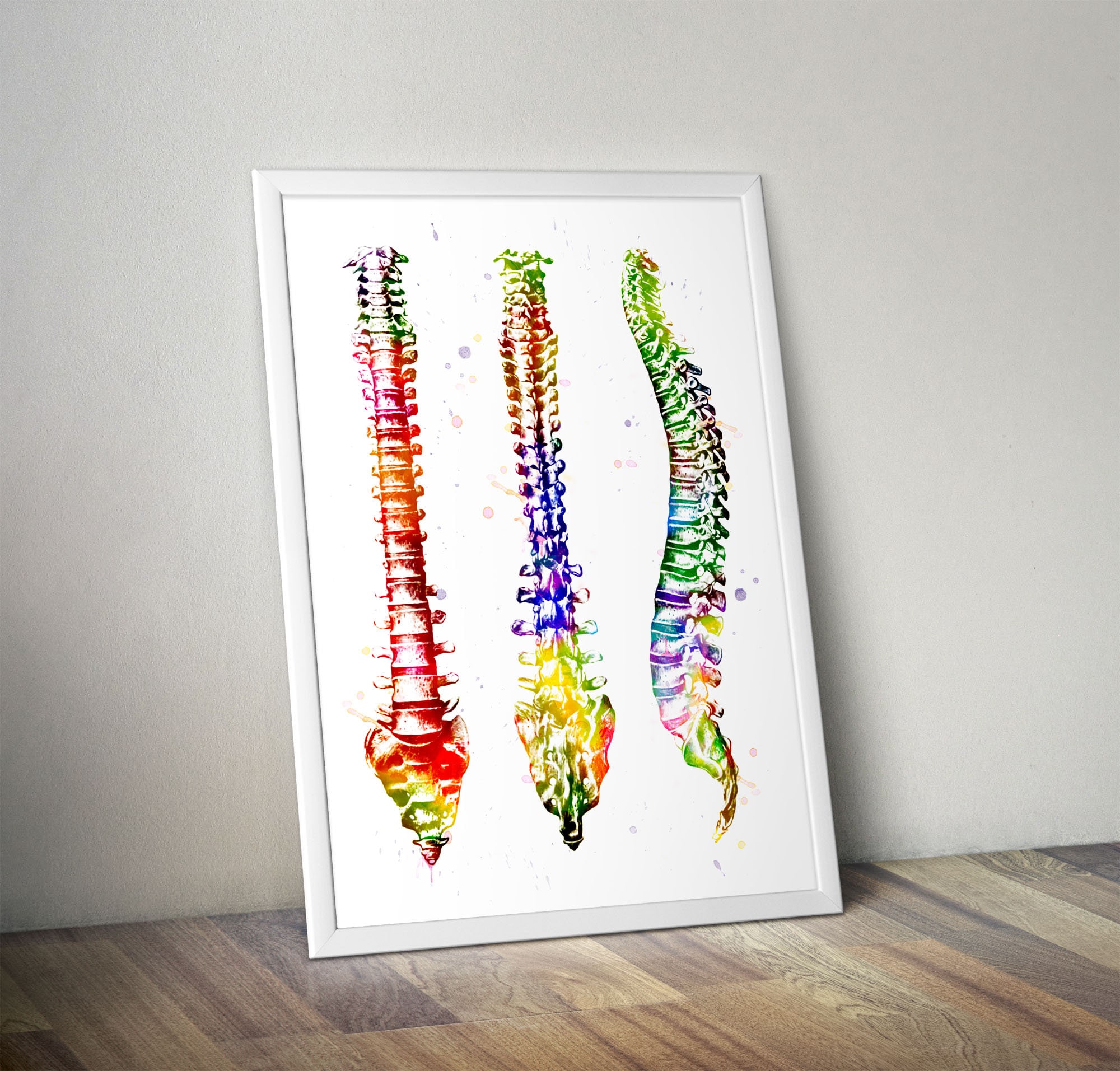 Spine Art Print Human Spine Anatomy Art Medical Poster - Etsy