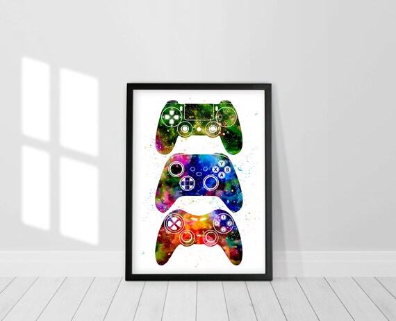 Game Controller Poster Controller Wall Art Gamer Room Decor | Etsy