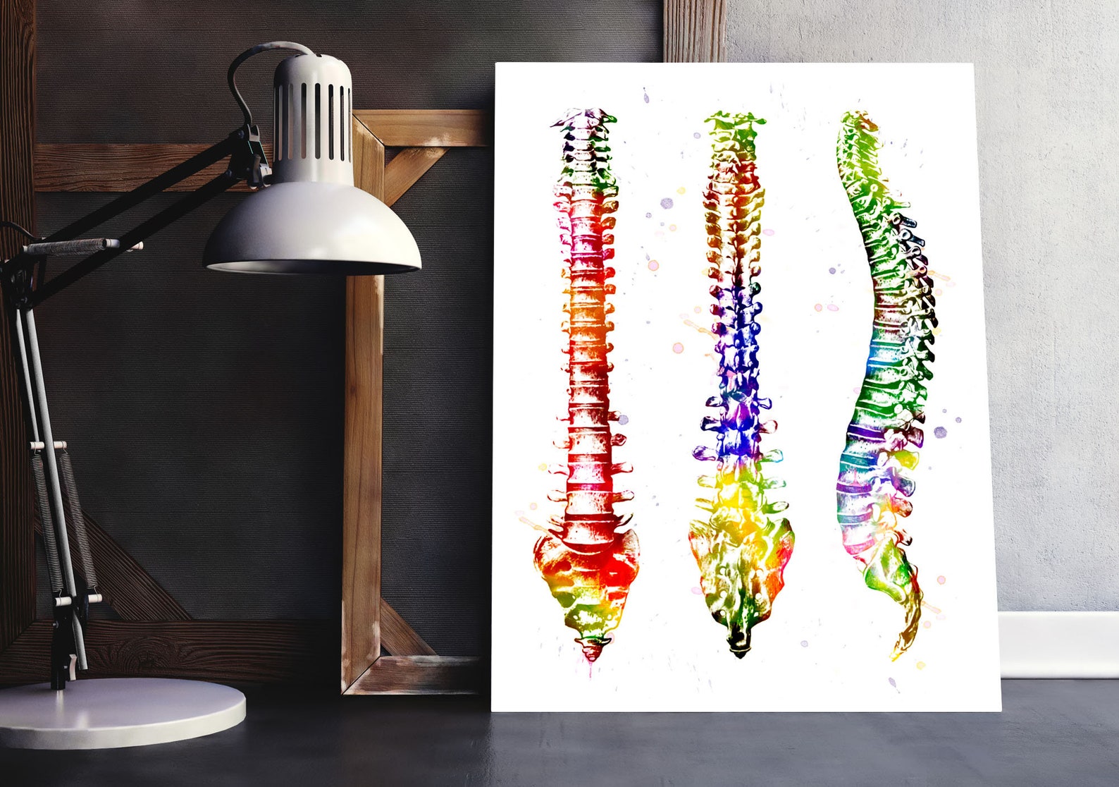 Spine Art Print Human Spine Anatomy Art Medical Poster - Etsy
