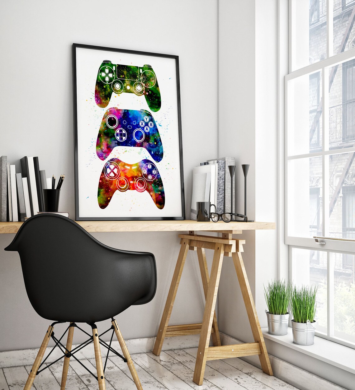 Game Controller Poster Controller Wall Art Gamer Room Decor | Etsy