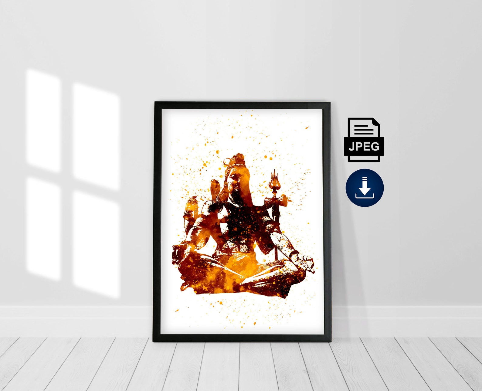 Shiva Painting Lord Shiva Poster Printable Art Hindu Art - Etsy