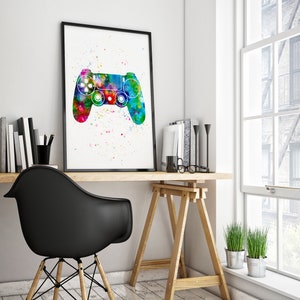 PS4 Controller Poster Gamer Room Decor Playstation 4 - Etsy
