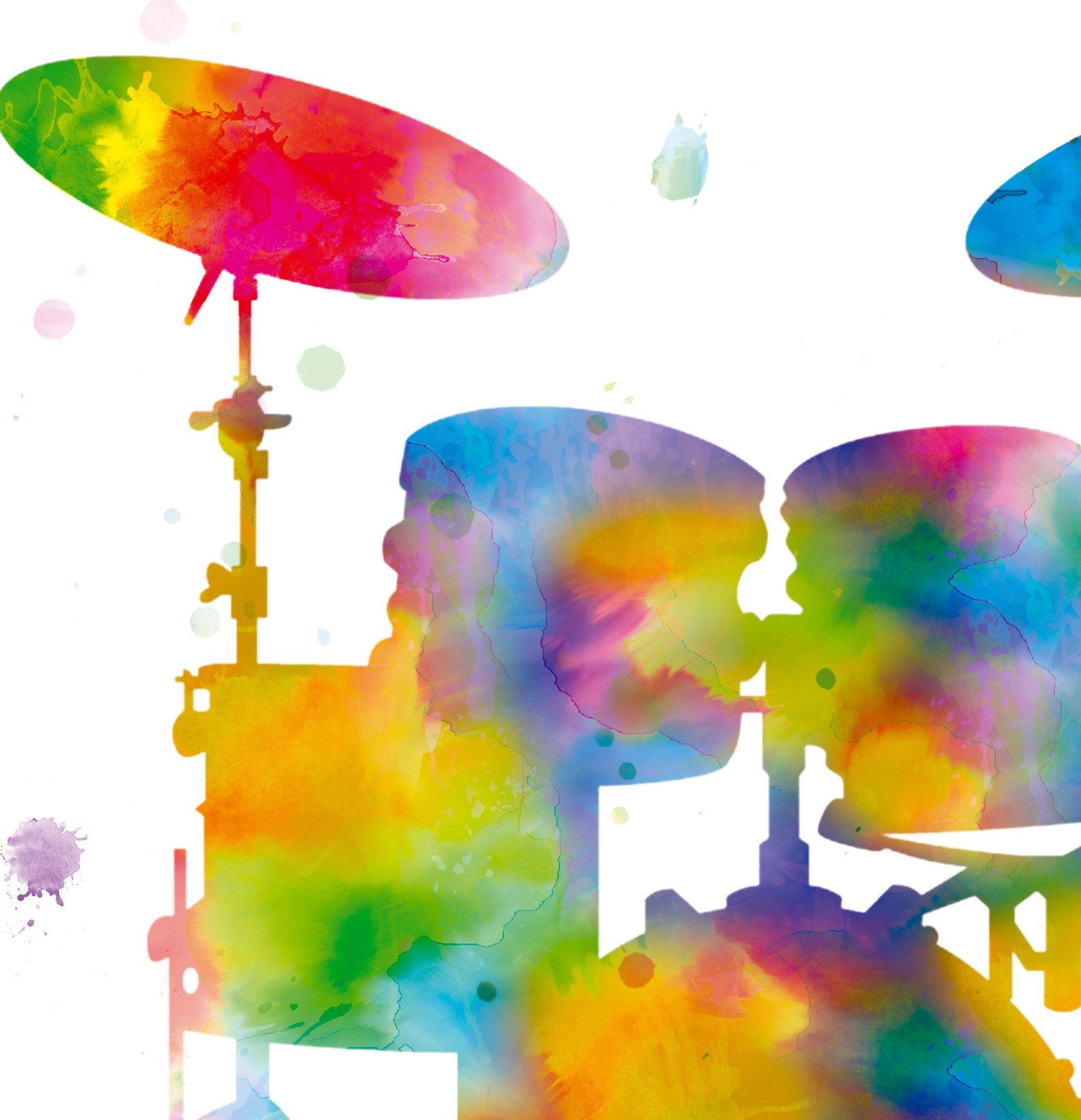 Drums Set Drum Art Drum Print Percussion Poster Rock and - Etsy