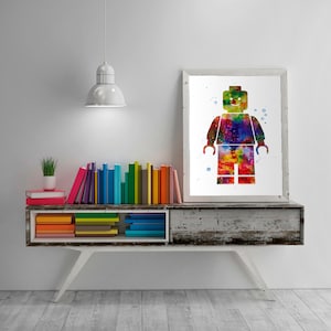 Lego Man Watercolor Giclée Print – Nursery Wall Art - Etsy