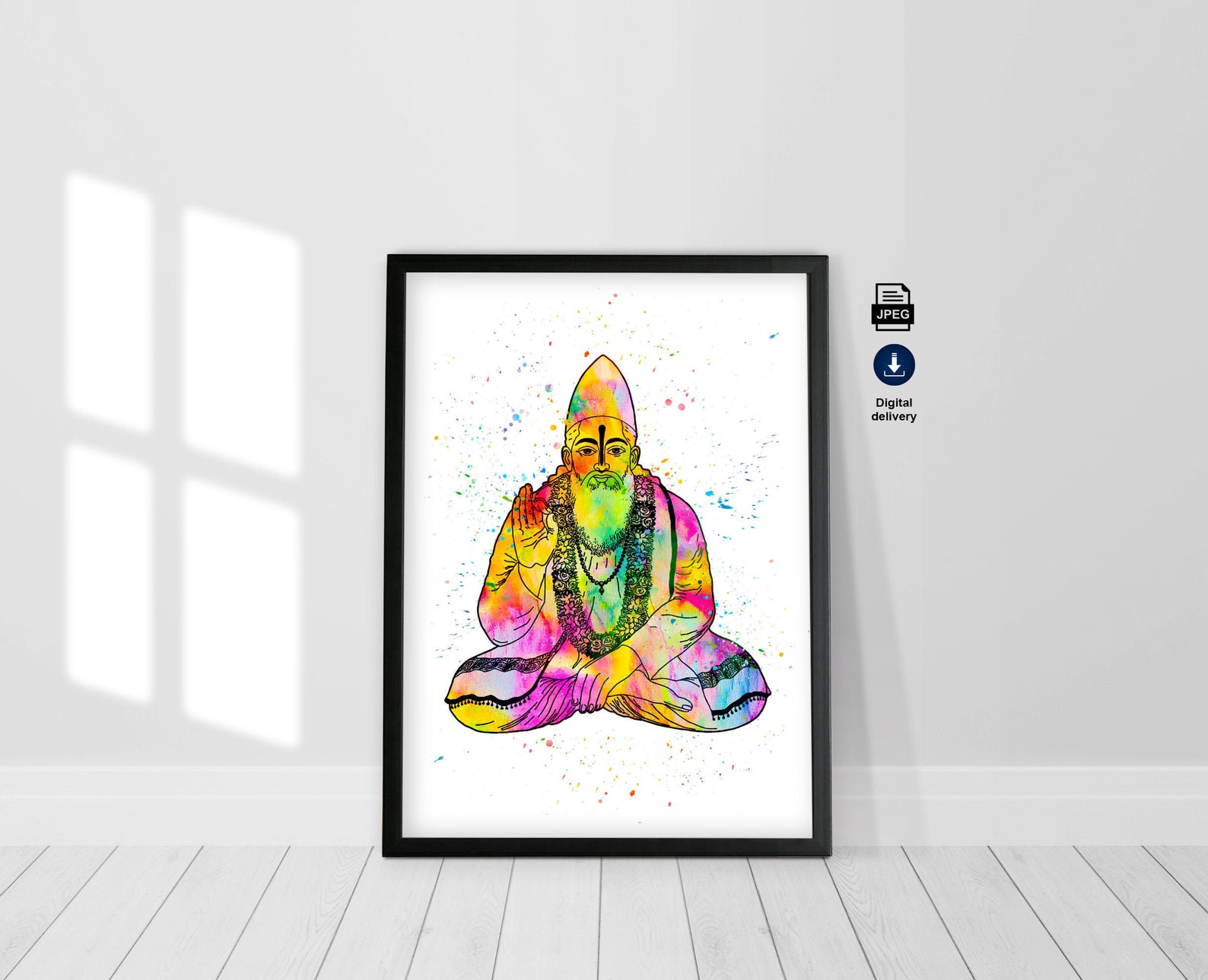 Lord Kabir Painting Indian Poster Kabir Sahib Hindu Wall - Etsy