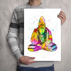 Lord Kabir Painting, Indian Poster, Kabir Sahib, Hindu Wall Art, Indian ...