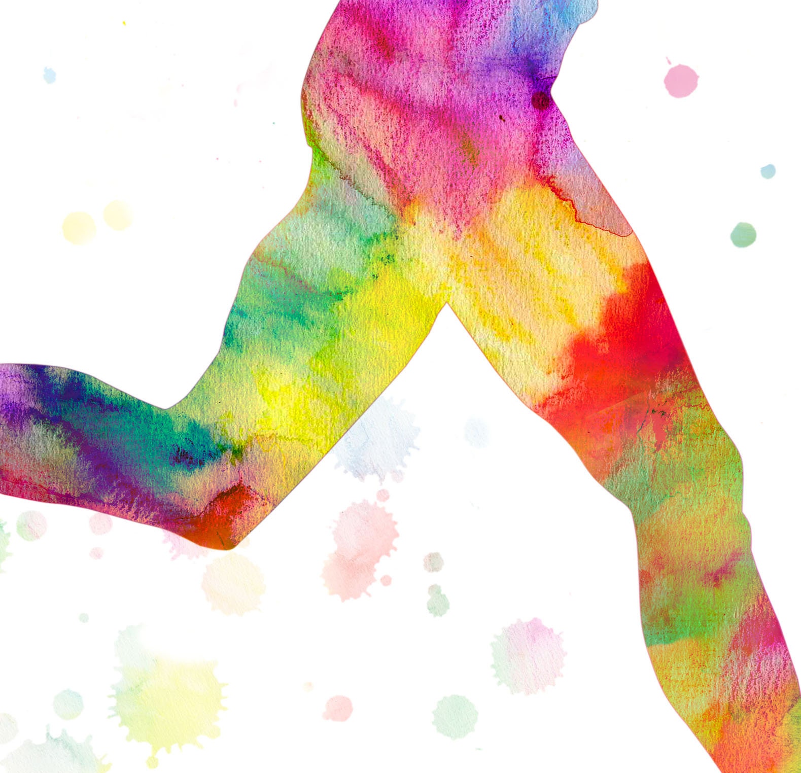 Running Girl Watercolor Print Female runner Gift for runner | Etsy