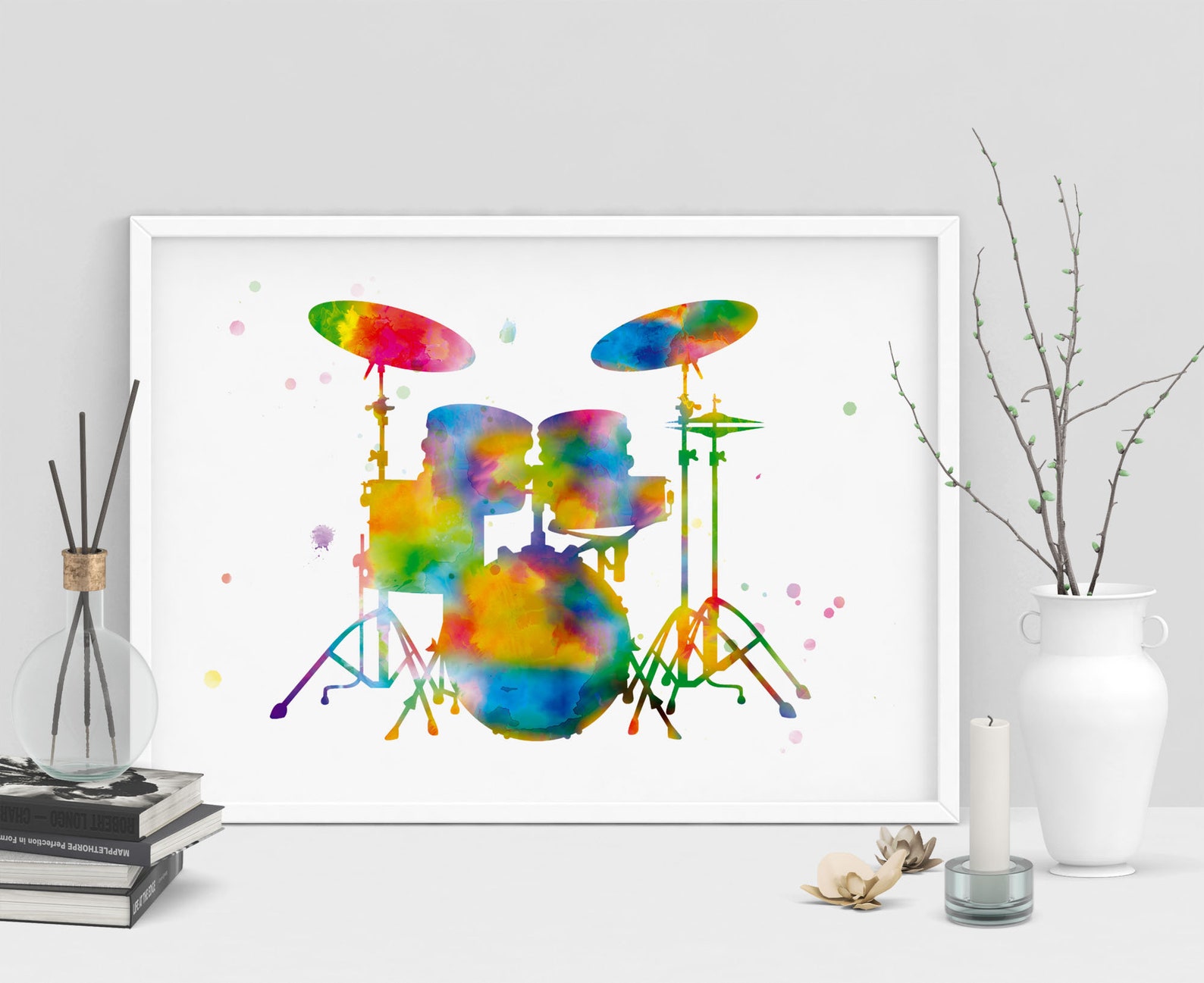 Drums Set Drum Art Drum Print Percussion Poster Rock and - Etsy