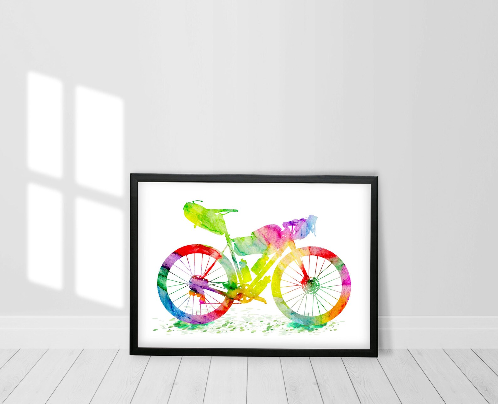Bicycle Art Print Bikepacking Watercolor Art Bike Touring | Etsy