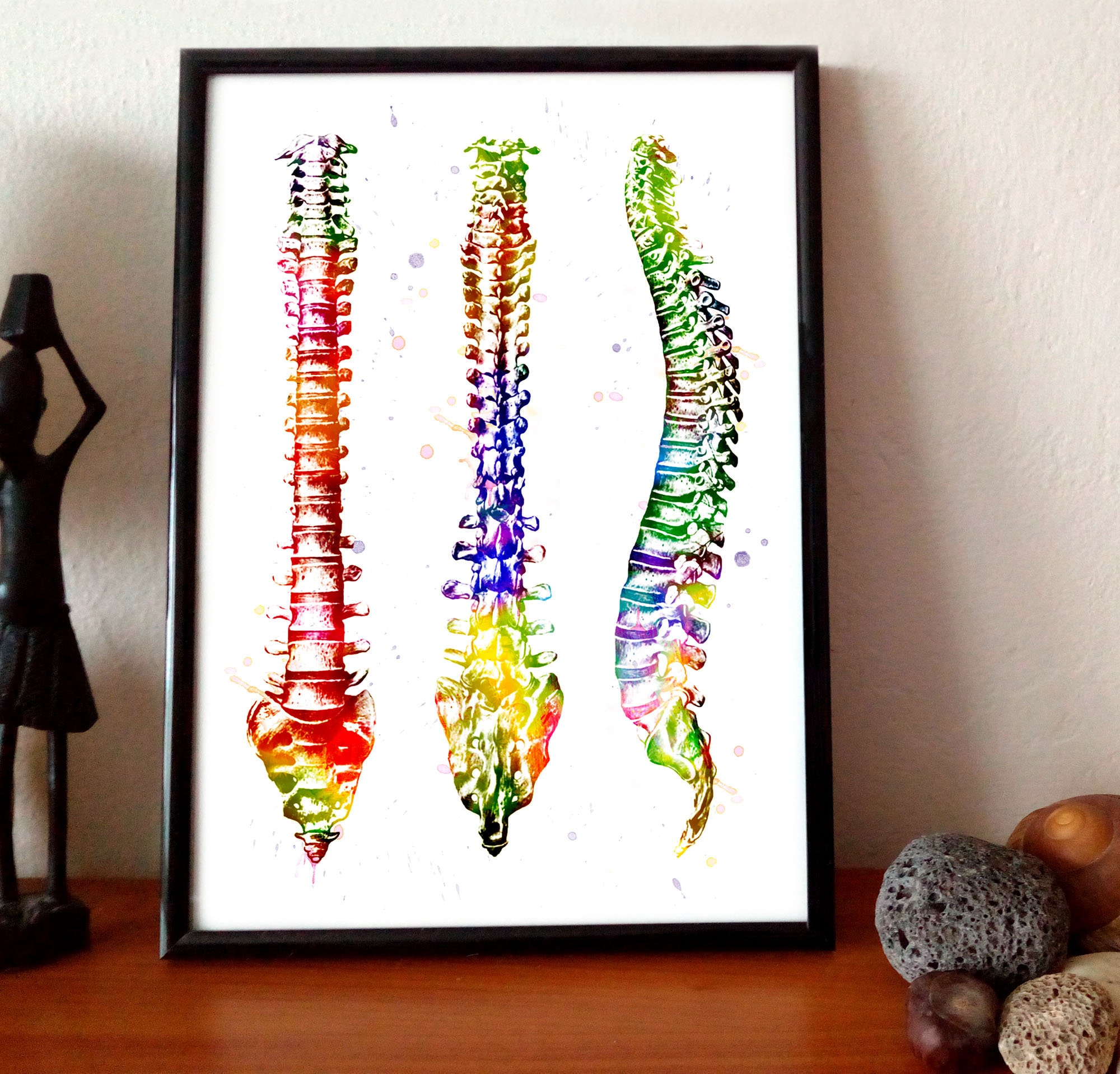 Spine Art Print Human Spine Anatomy Art Medical Poster - Etsy