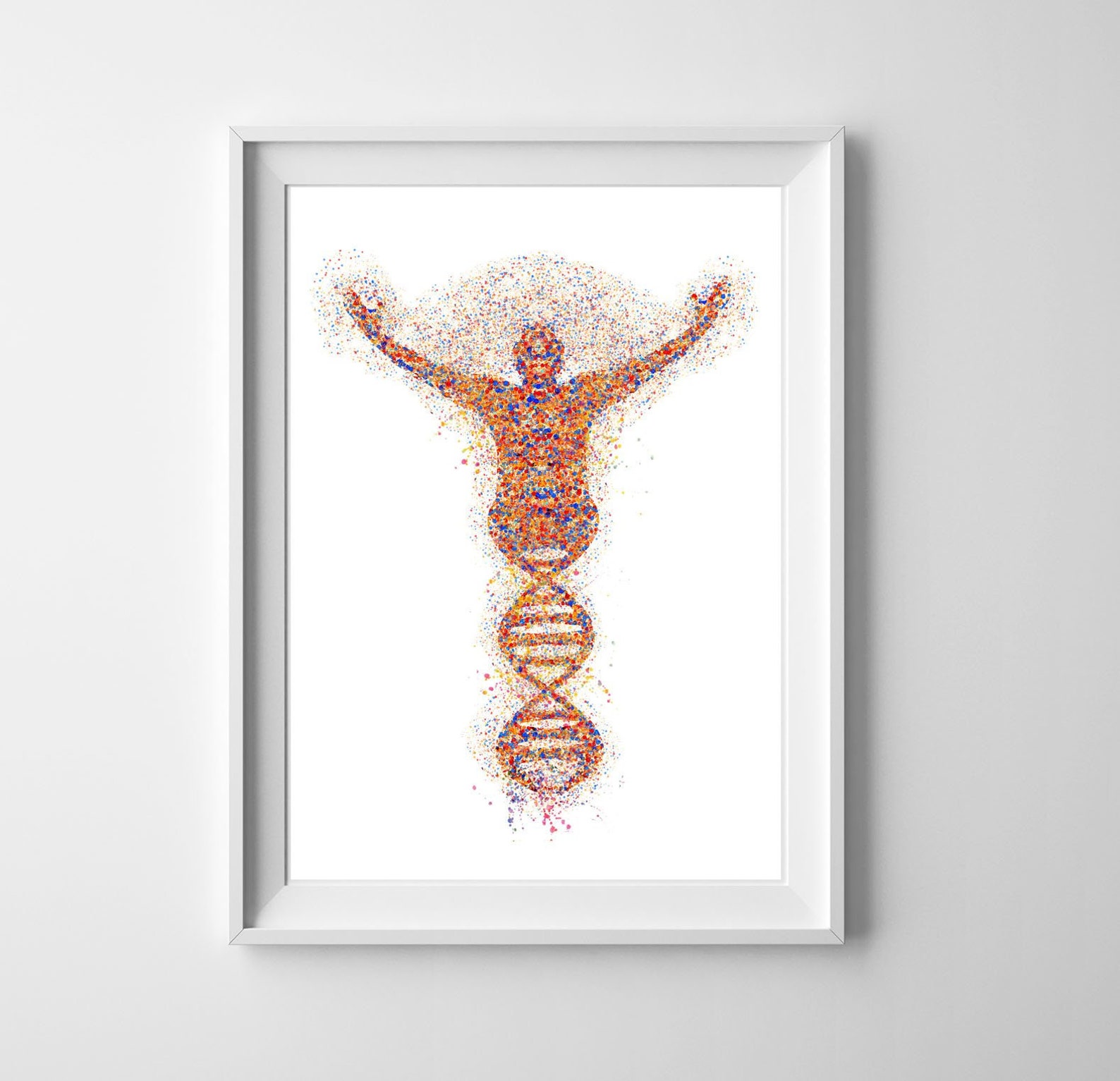 DNA Art Human DNA Print Human Body System Molecular Print - Etsy