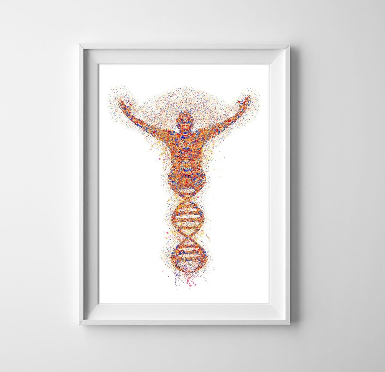 DNA Art Human DNA Print Human Body System Molecular Print - Etsy