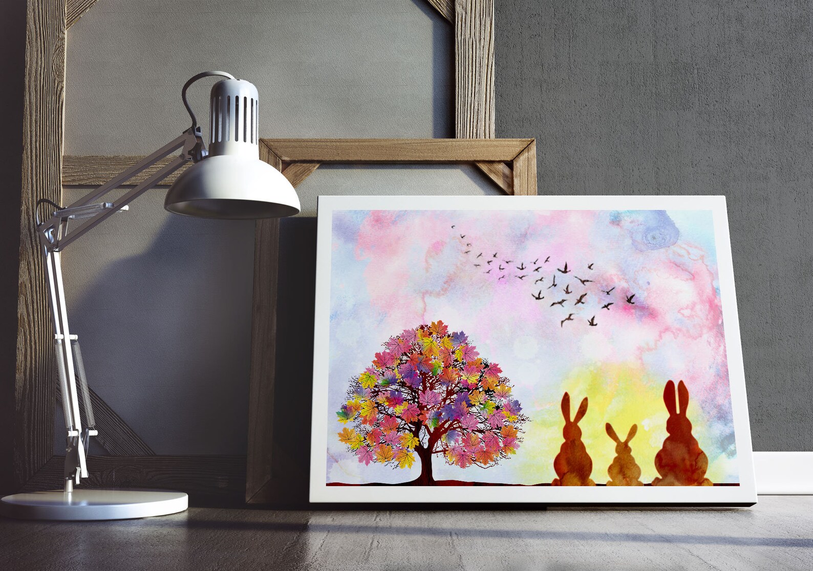 Jackrabbit Family Watercolor Print Jackrabbit Family | Etsy