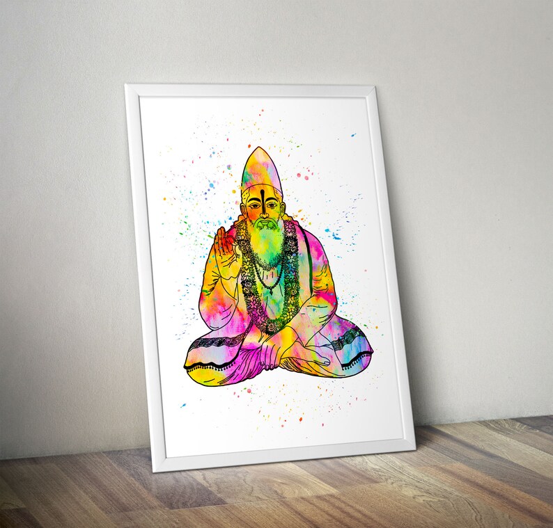 Lord Kabir Painting Indian poster Kabir Sahib Hindu Wall | Etsy