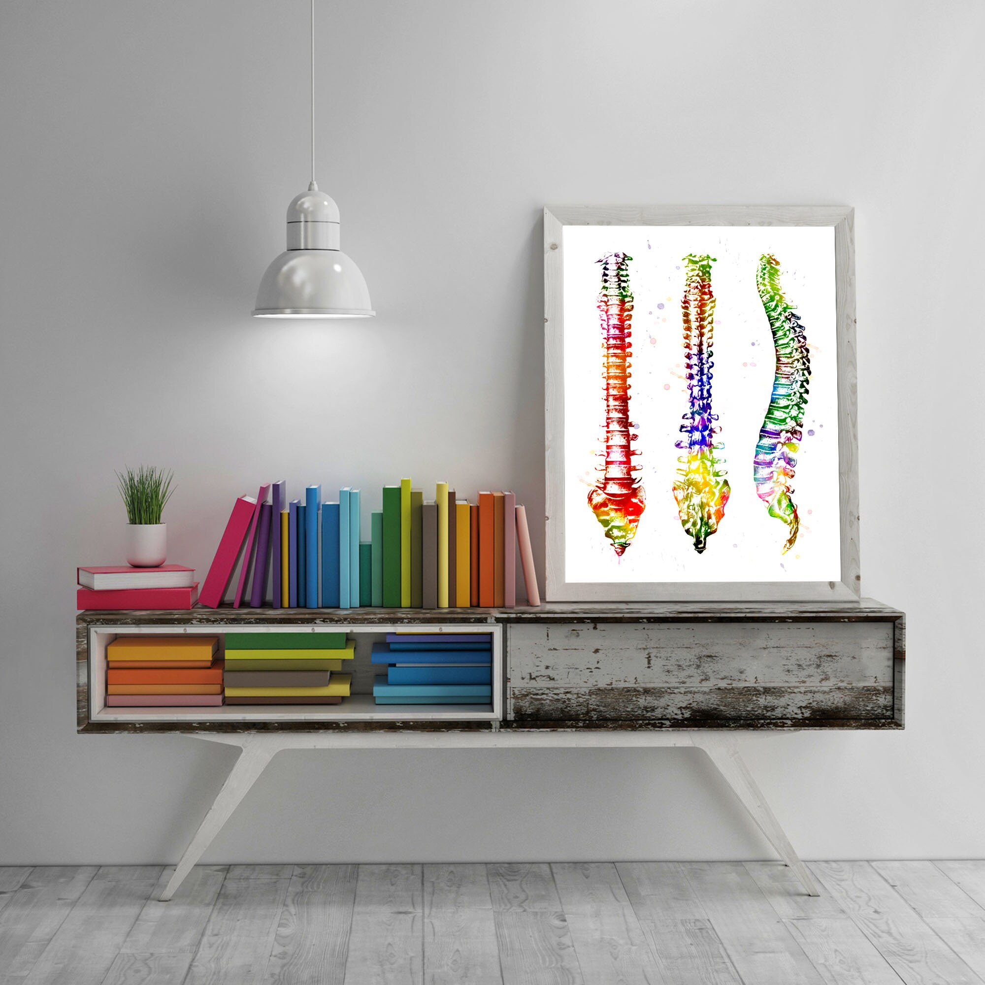 Spine Art Print Human Spine Anatomy Art Medical Poster - Etsy