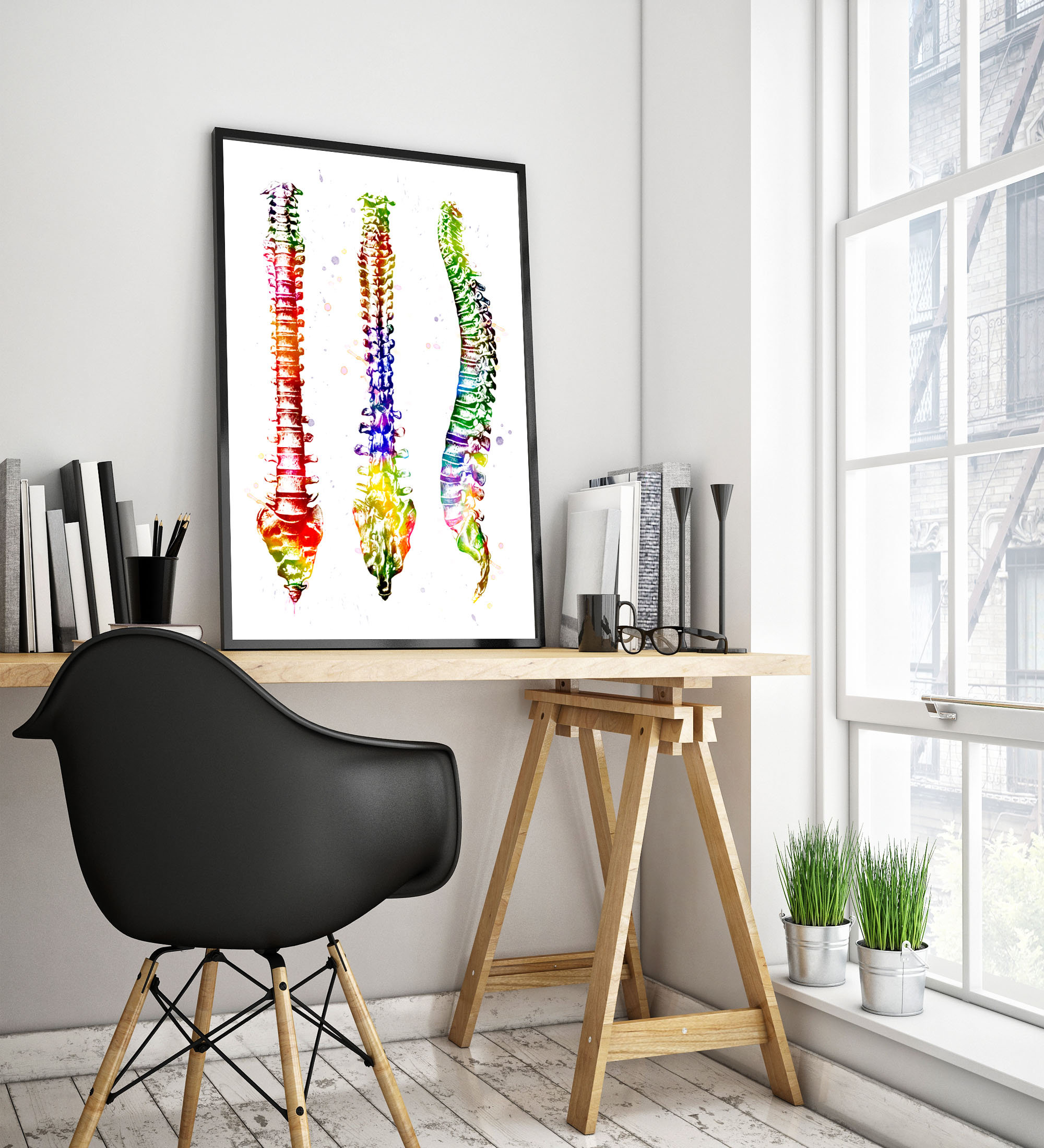 Spine Art Print Human Spine Anatomy Art Medical Poster - Etsy