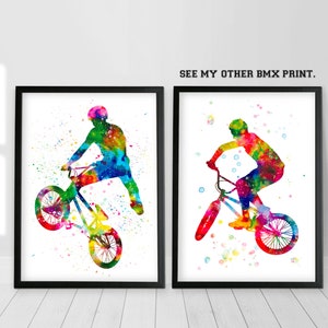 BMX Bike Poster, Extreme Sport Poster, BMX Wall Art - Etsy