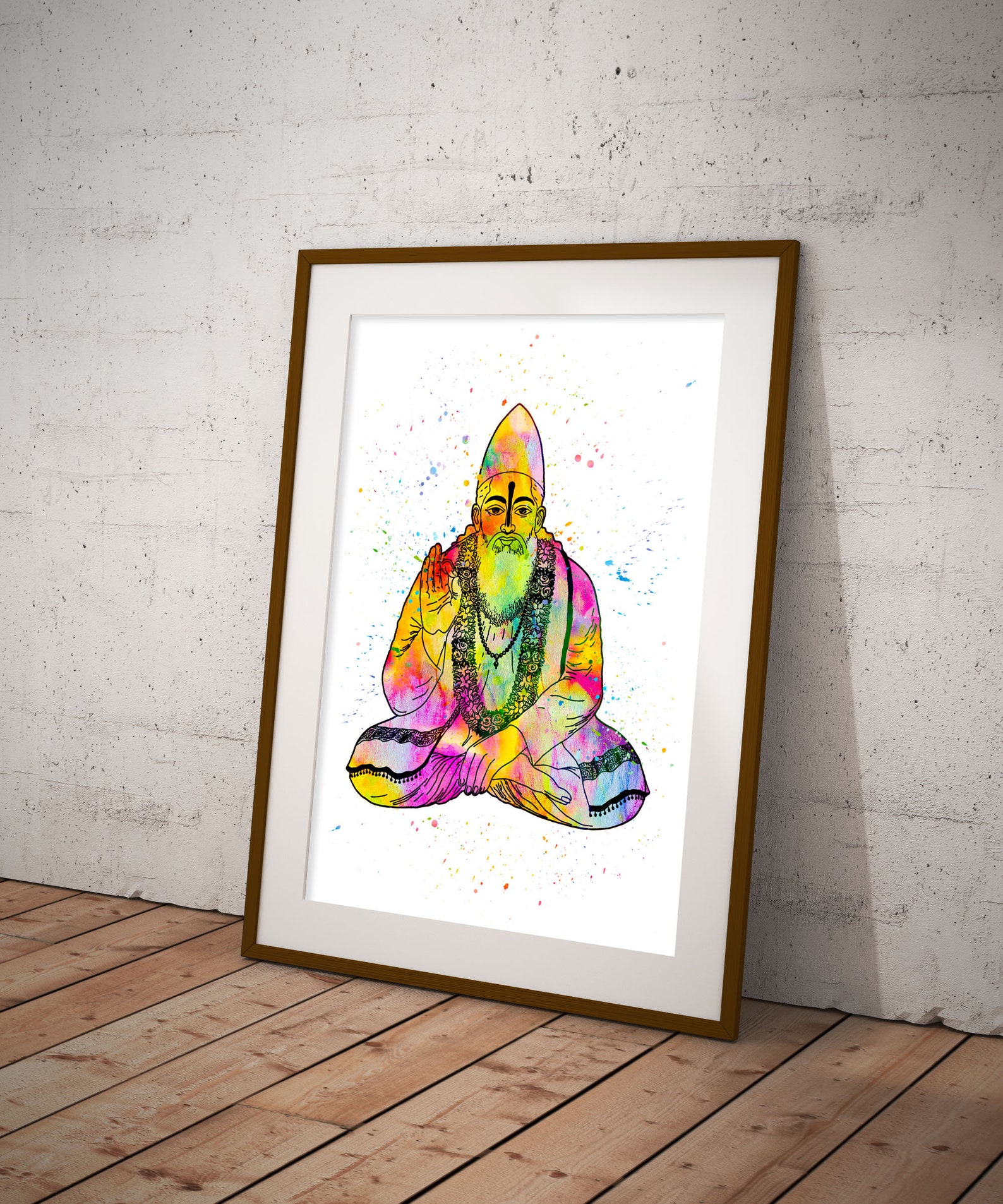 Lord Kabir Painting Indian poster Kabir Sahib Hindu Wall | Etsy