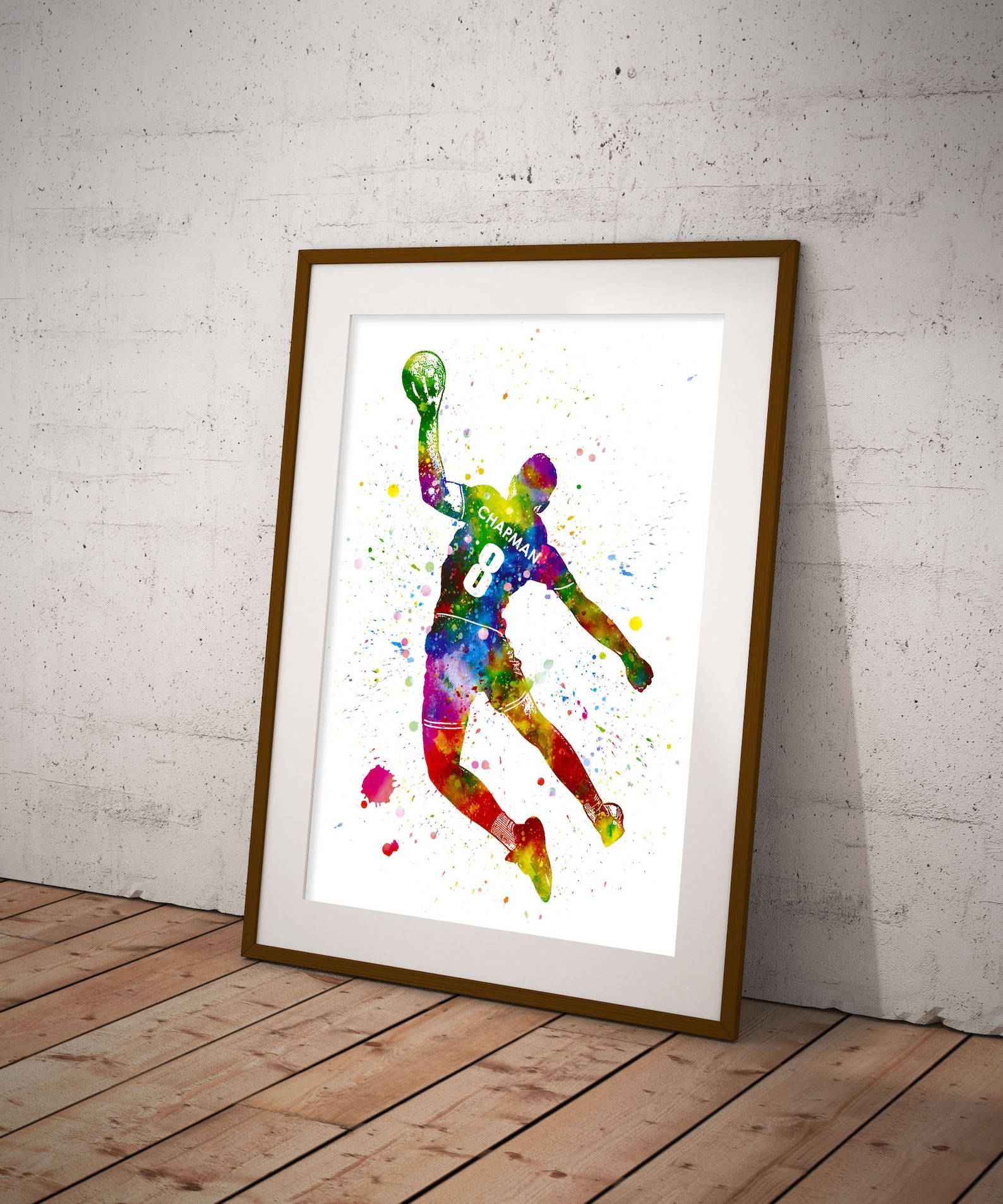 Personalized Handball Poster Player Watercolor Print Poster Gift for ...