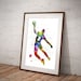 Personalized Handball Poster Player Watercolor Print Poster Gift for ...