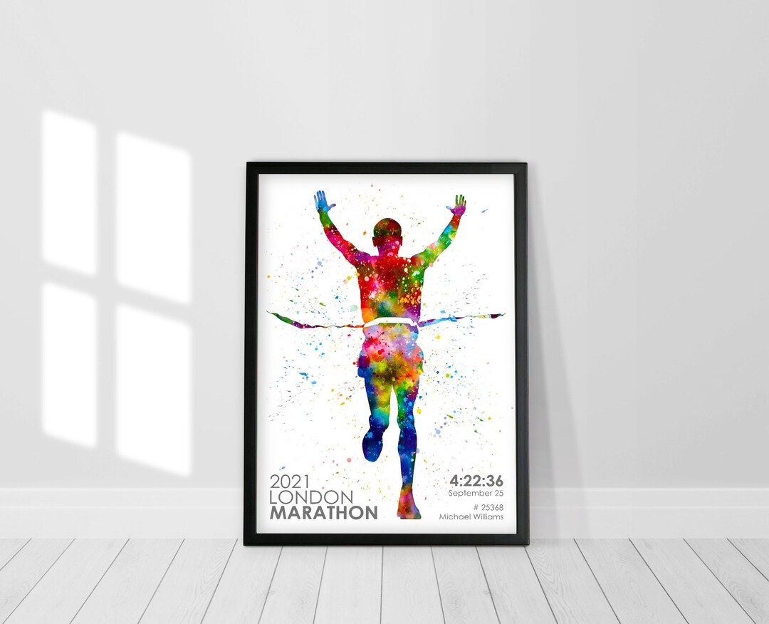 Marathon Personalized Print, Personalized Gift for Runner, Marathon ...
