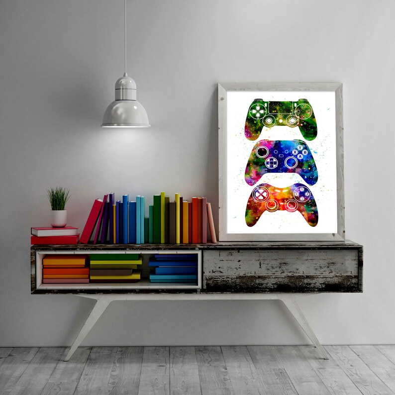 Game Controller Poster Controller Wall Art Gamer Room Decor | Etsy
