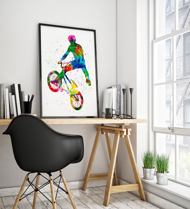 BMX Bike Poster Extreme Sport Poster BMX Wall Art | Etsy