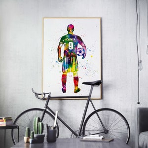 Personalised Football Picture, Personalization Football Print, Soccer ...