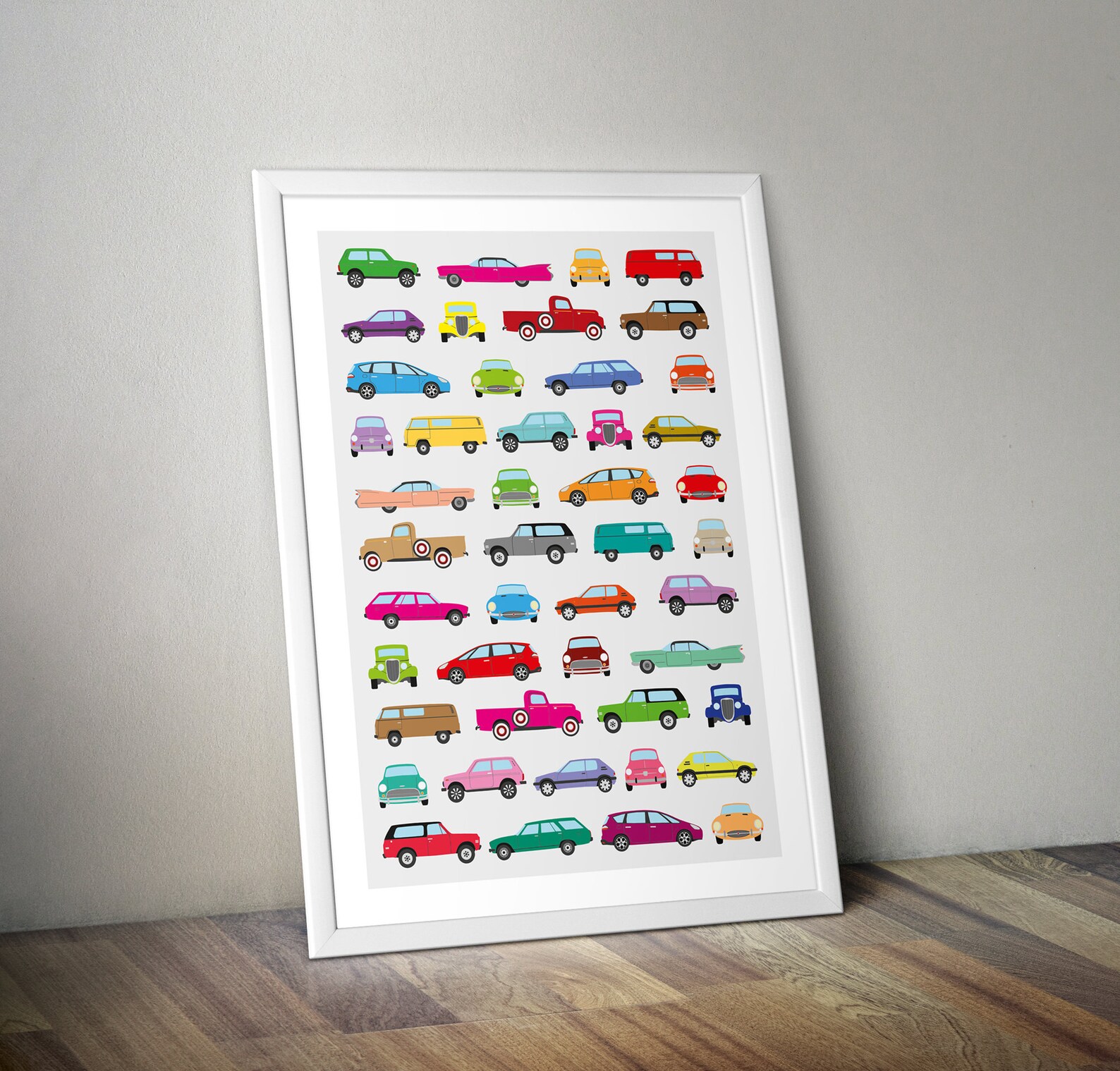 Cars poster Car illustration Kids room art Car print Boys | Etsy