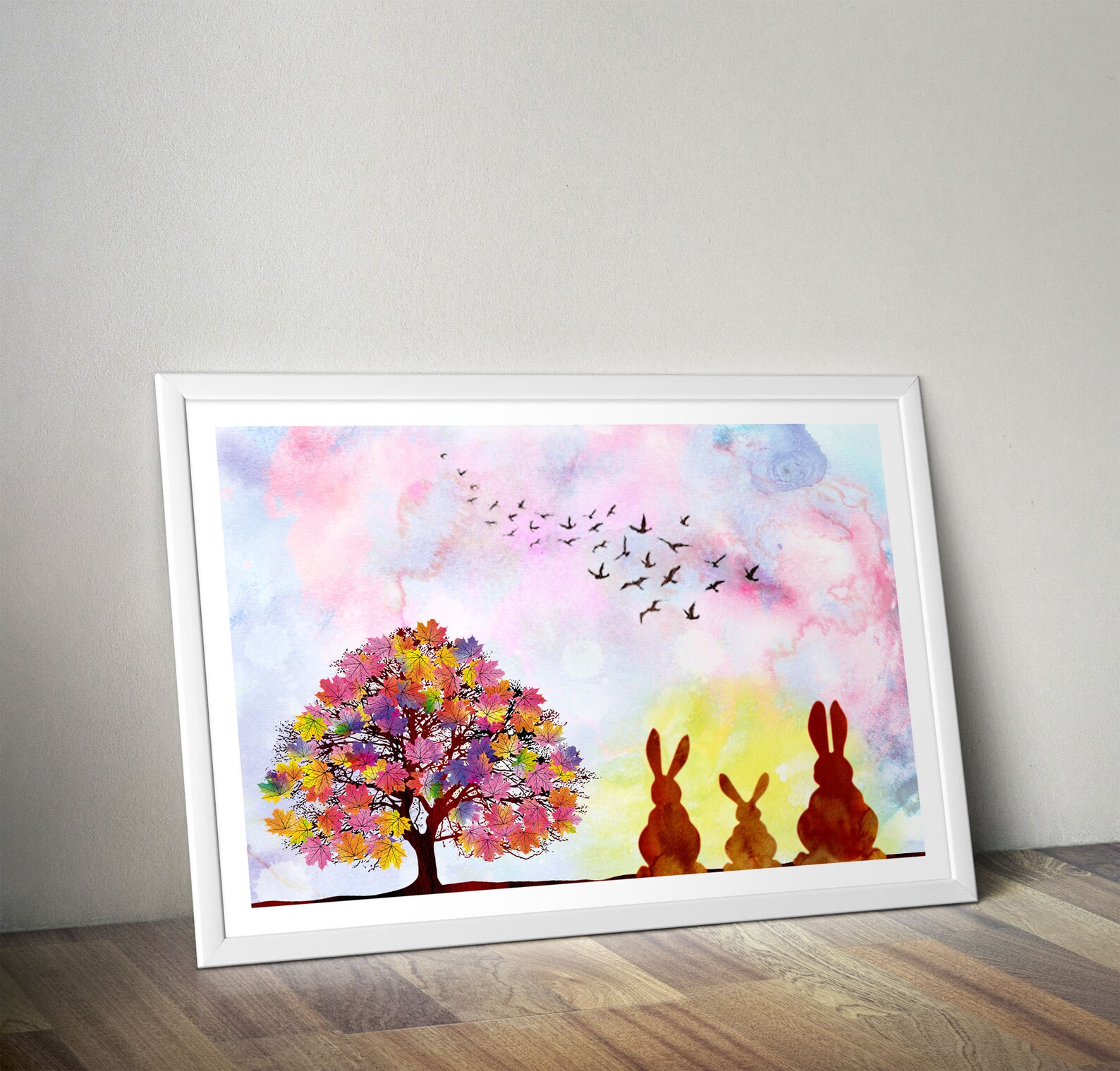 Jackrabbit Family Watercolor Print Jackrabbit Family | Etsy