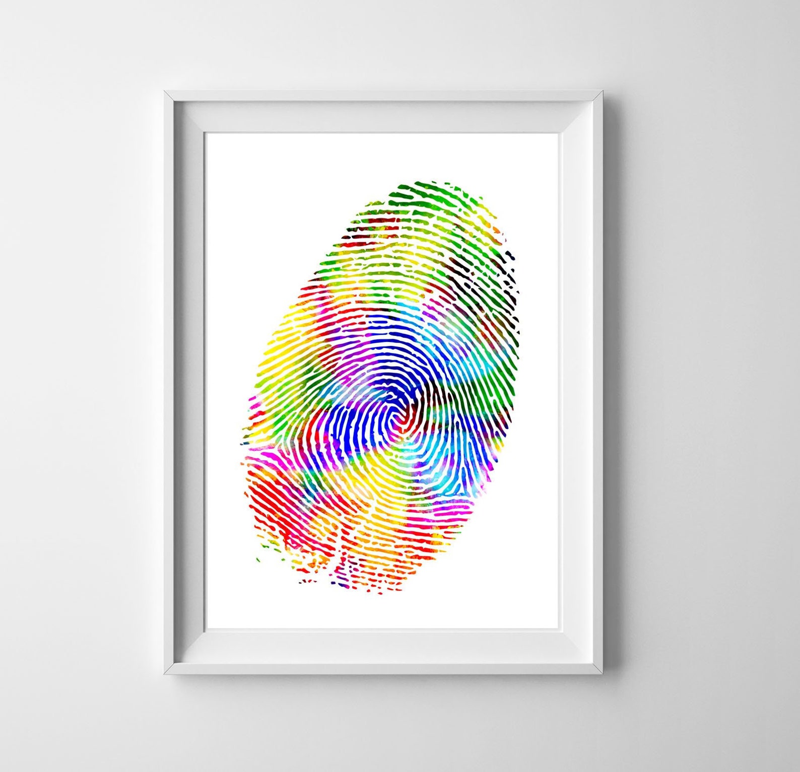 Fingerprint Watercolor Poster Finger Print Art Watercolor - Etsy
