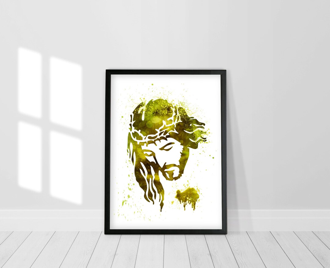 Jesus Watercolor Art, Jesus Printable, Christ Wall Art, Christ ...