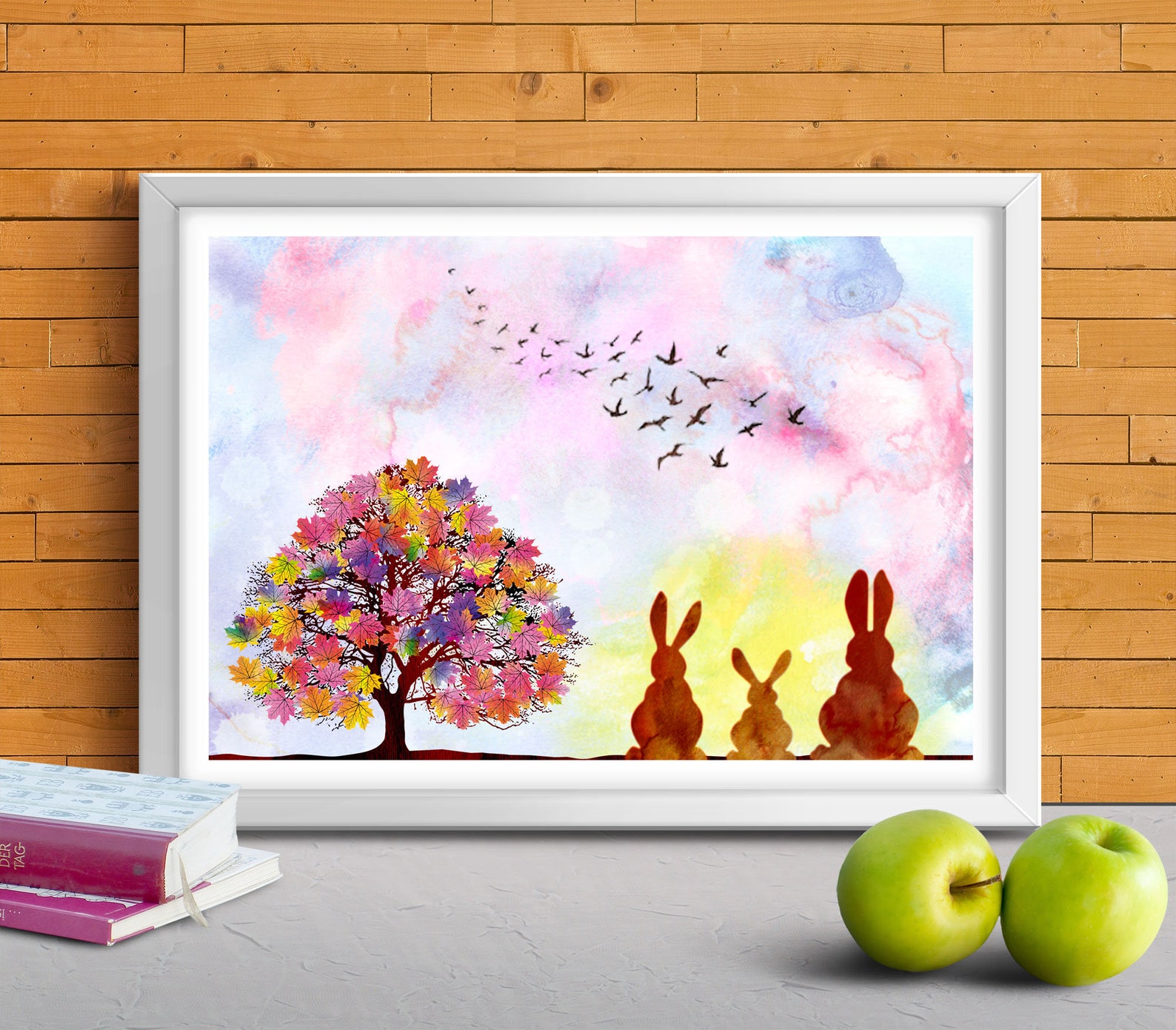 Jackrabbit Family Watercolor Print Jackrabbit Family | Etsy