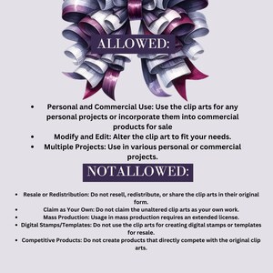 Set of 12 Coquette Bow Clip Art - Elegant Watercolor Bows in Purple ...