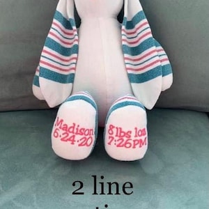 Plush Bunny From YOUR Baby's Hospital Receiving Blanket!! - Etsy